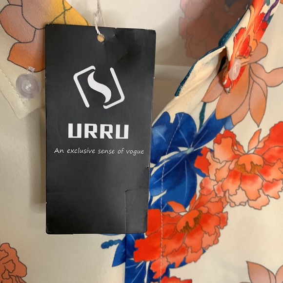 urru | Shirts | Urru Mens Hawaii Style With Orange Purple Blue And Teal ...